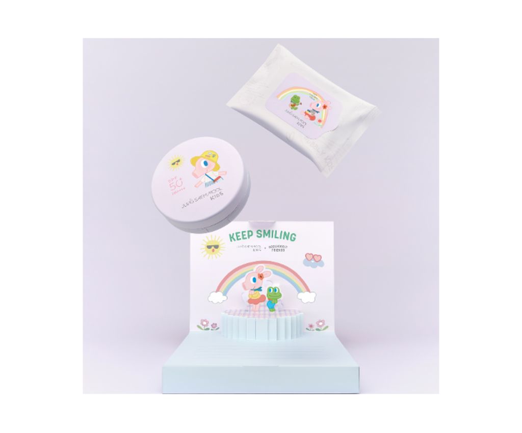 KIDS Mild Sun Cushion+Cleansing Tissue 10P Speical Set #Gooly Gooly ...